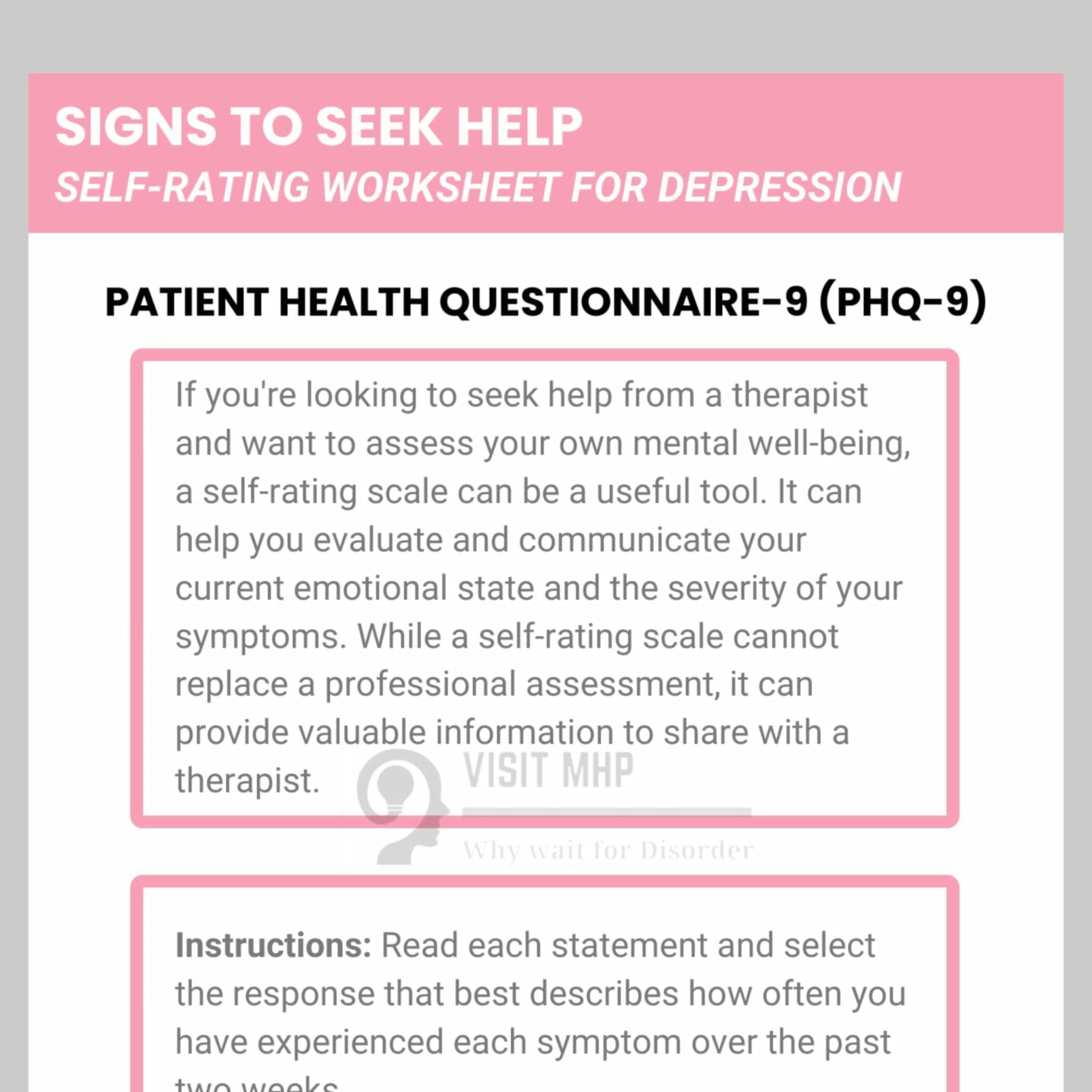 Worksheets - Visit MHP